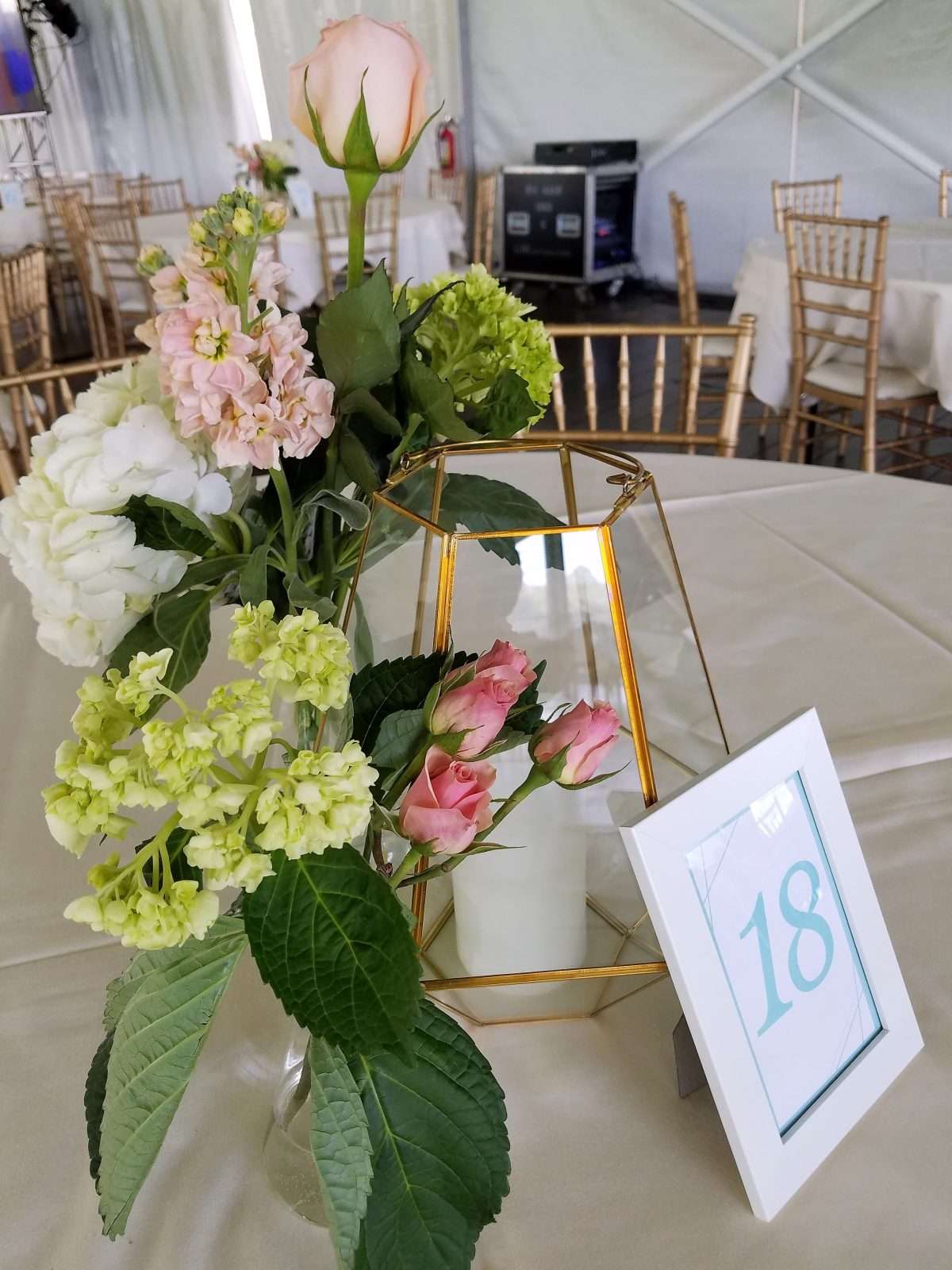 Gold Geometric Lantern Rental | Rochester, NY | Buffalo, NY