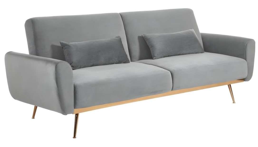 Gray Velvet Couch Rental | Rochester, NY | Buffalo, NY