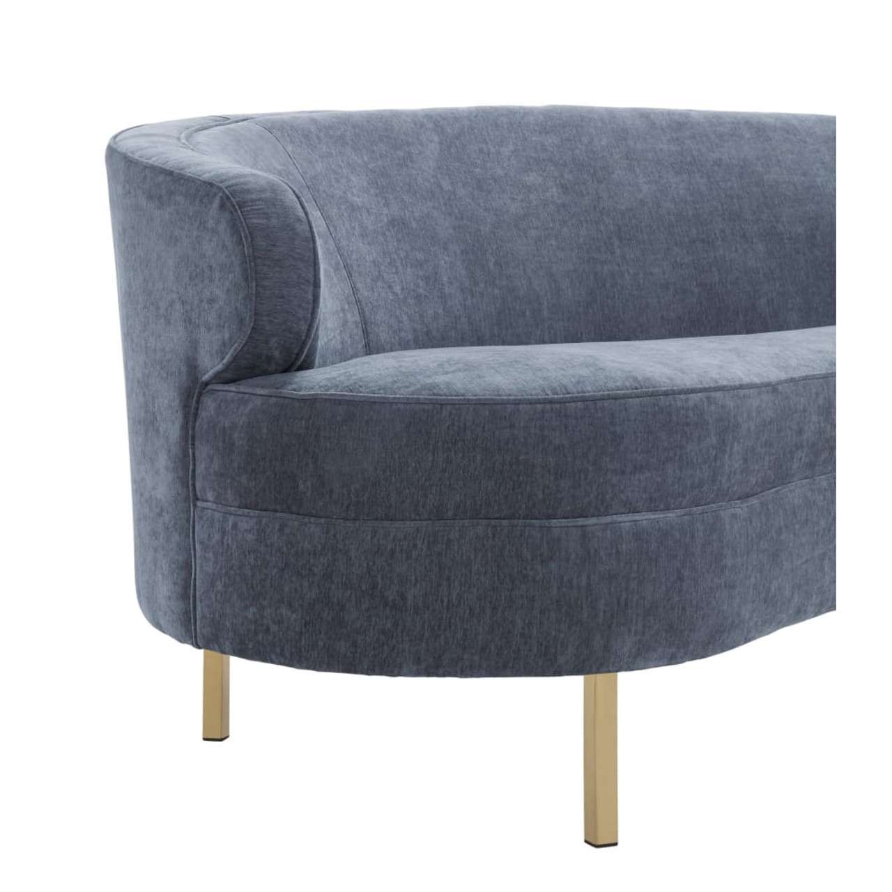 Gray Velvet Kidney Sofa Rental | Rochester, NY | Buffalo, NY